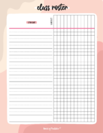 Class Roster Templates - World of Printables
