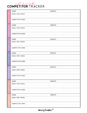 Download Competitor Analysis Templates PDF - World of Printables