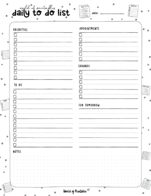 Daily To Do List Templates - World of Printables