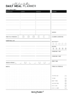 Daily Meal Planner Templates - World of Printables