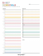 Daily Schedule Templates - World of Printables