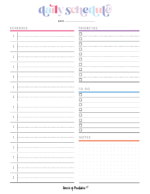 Daily Schedule Templates - World of Printables