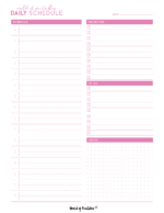Daily Schedule Templates - World of Printables
