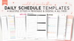 Daily Schedule Templates - World of Printables