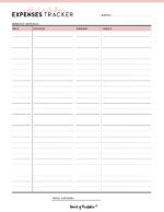 Expense Tracker Templates - World of Printables