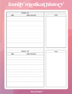 Printable Family Medical History Template - World of Printables