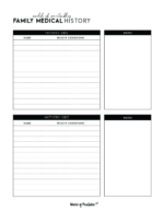 Printable Family Medical History Template - World of Printables