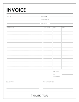 Free Invoice Templates PDF - World of Printables