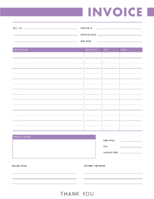 Free Invoice Templates PDF - World of Printables
