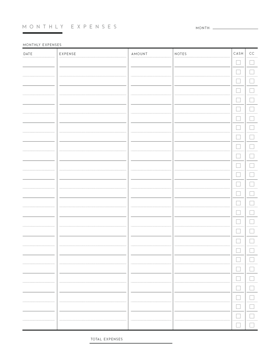 Expense Tracker Templates - World of Printables