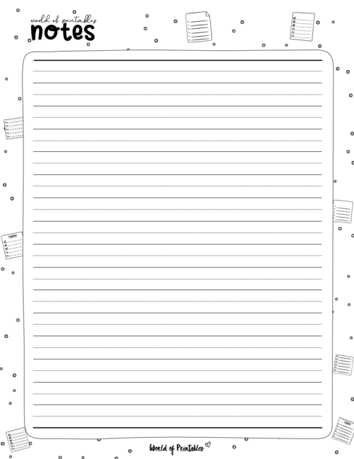 Notes Templates - World of Printables