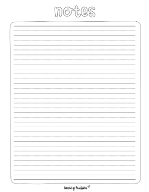 Notes Templates - World of Printables