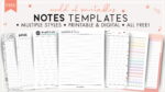 Notes Templates - World of Printables