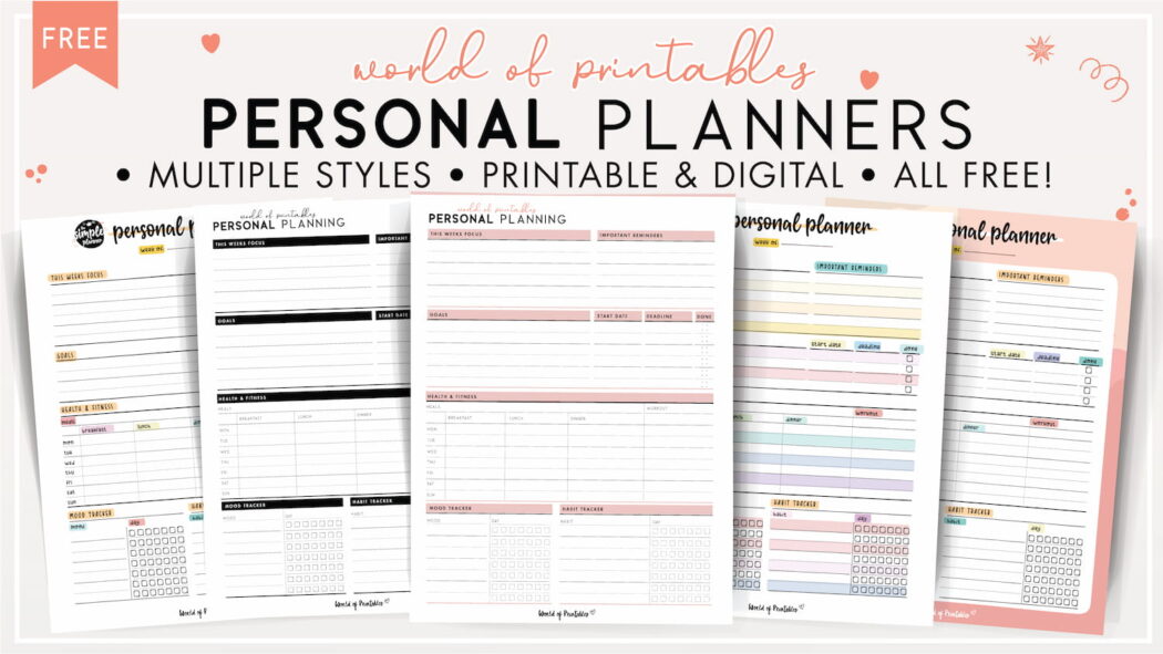 Download Personal Planner Templates PDF - World of Printables