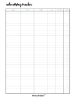 Advertising Tracker Templates For Your Small Business - World of Printables
