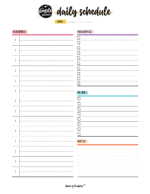 Daily Schedule Templates - World of Printables