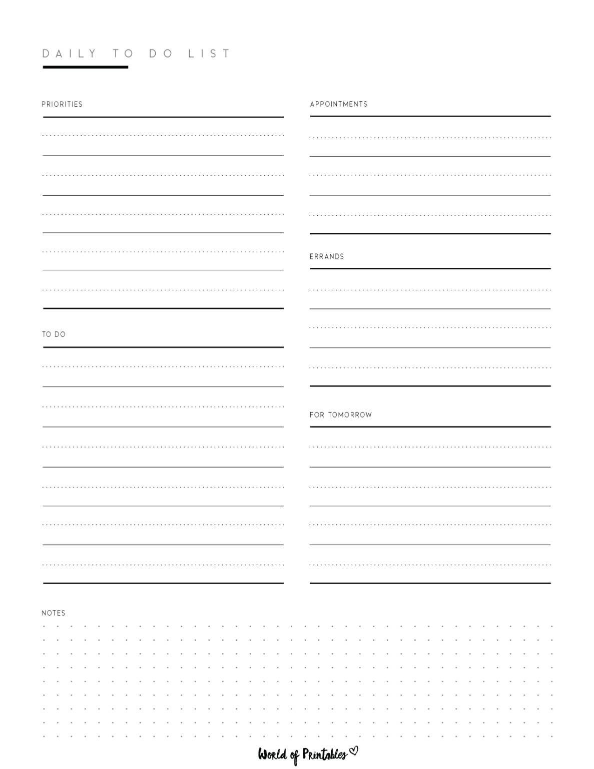 Daily To Do List Templates - World of Printables