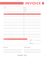 Free Invoice Templates PDF - World of Printables
