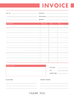 Free Invoice Templates PDF - World of Printables