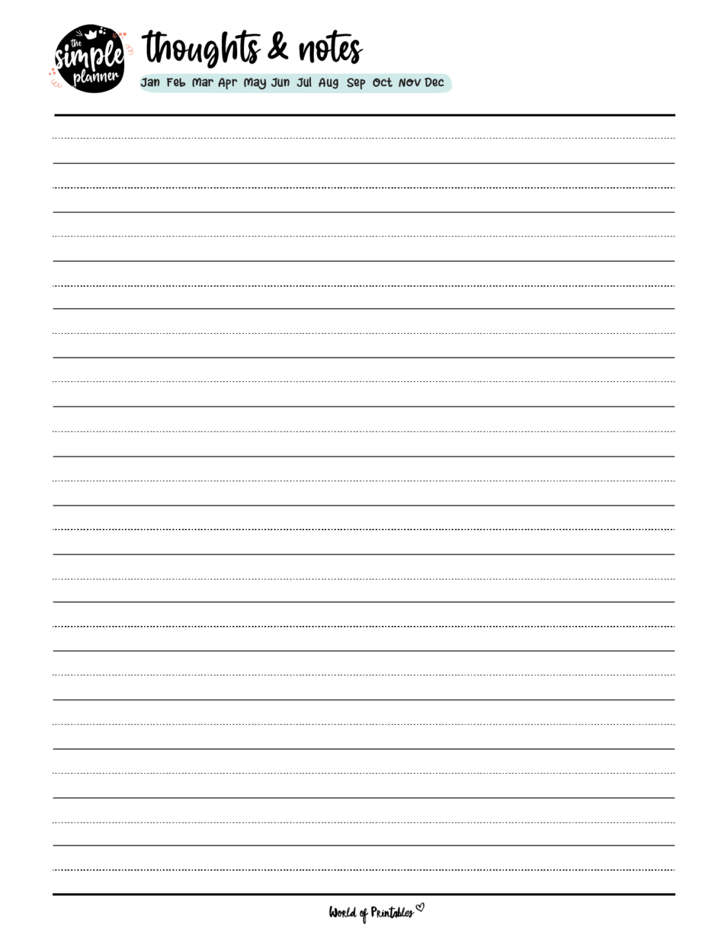 Notes Templates - World of Printables