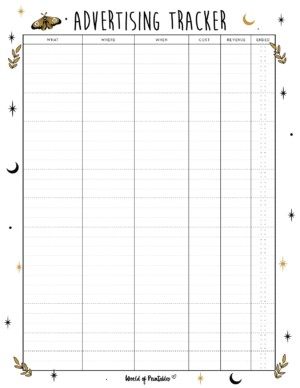 Advertising Tracker Templates For Your Small Business - World of Printables