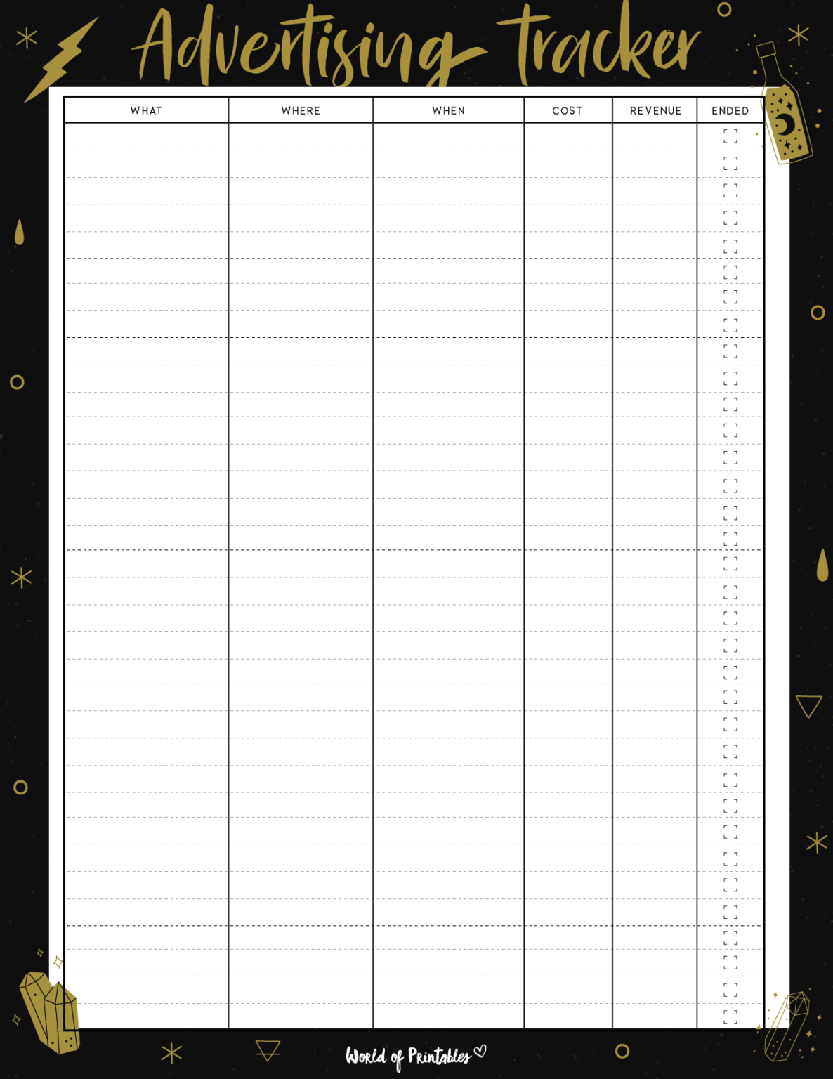 Advertising Tracker Templates For Your Small Business - World of Printables