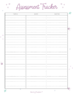 Assessment Trackers - World of Printables