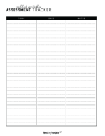 Assessment Trackers - World of Printables