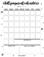 Free Bill Calendar | 20 Stylish Designs PDF - World of Printables
