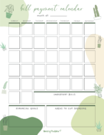 Free Bill Calendar | 20 Stylish Designs PDF - World of Printables