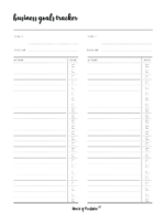 Business Goal Setting Worksheet PDF - World of Printables