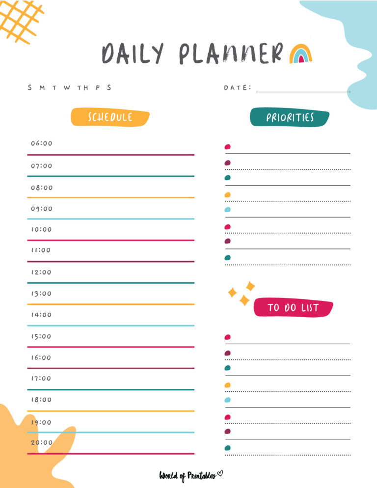 Download Daily Planner Templates PDF - World of Printables