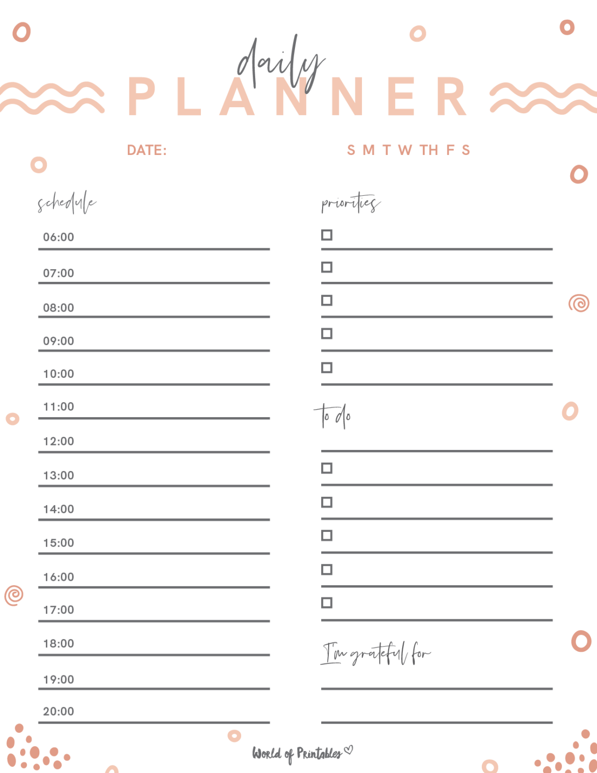 Download Daily Planner Templates PDF - World of Printables