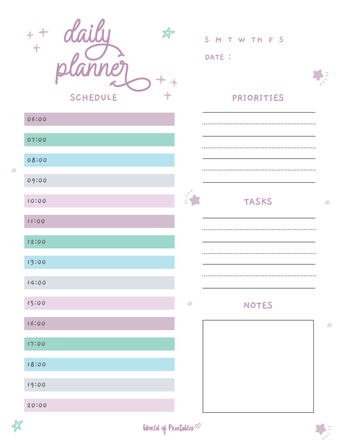Download Daily Planner Templates PDF - World of Printables