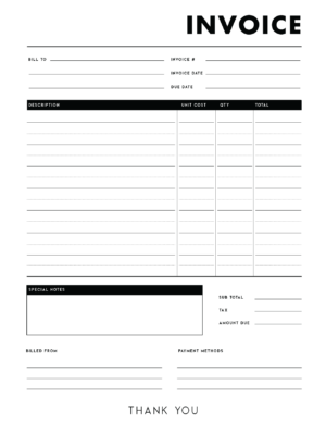 Free Invoice Templates PDF - World of Printables