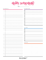 Daily Schedule Templates - World of Printables