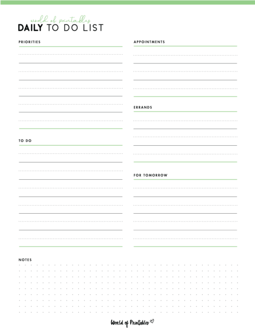 Daily To Do List Templates - World of Printables