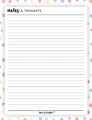 Notes Templates - World of Printables