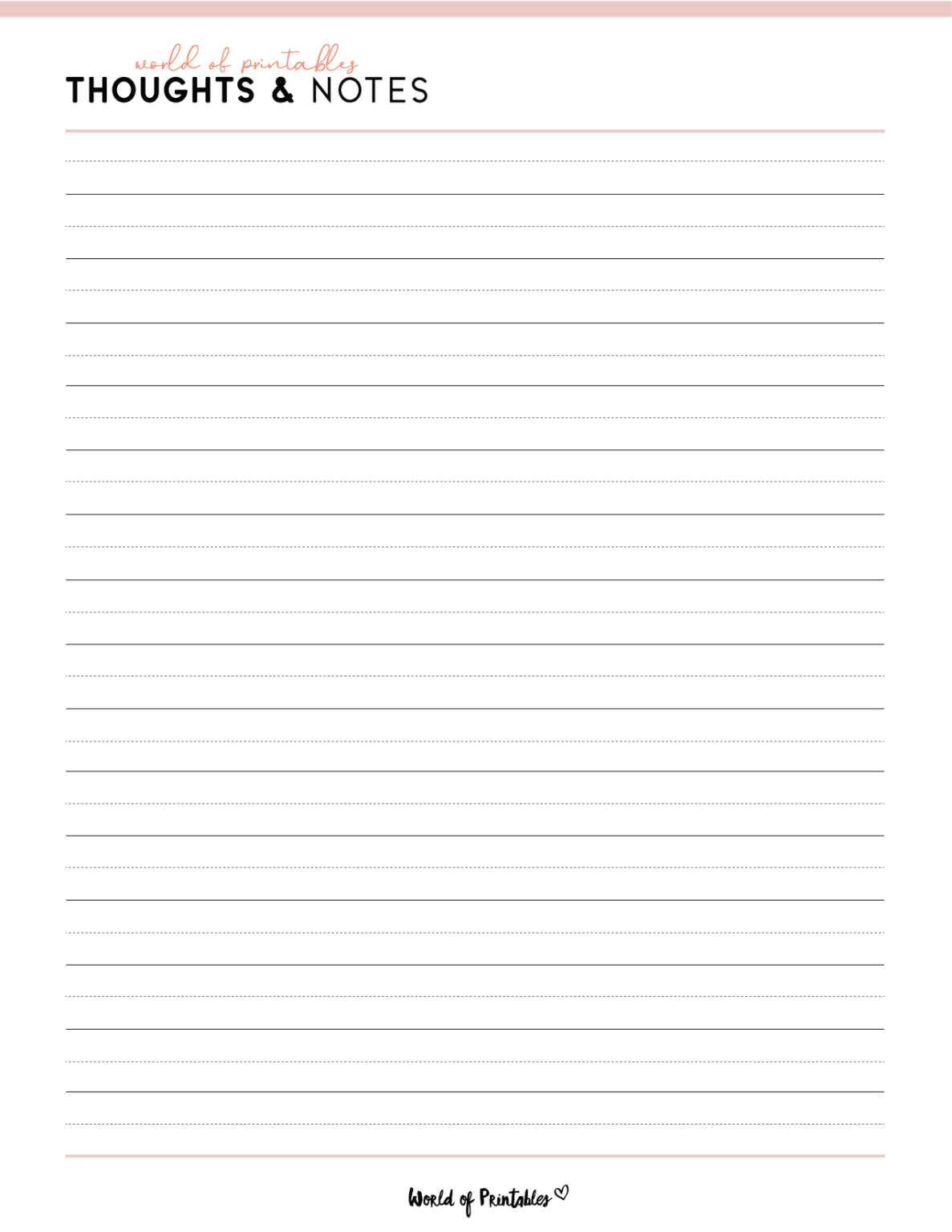 Notes Templates - World of Printables