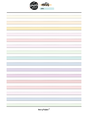 Notes Templates - World of Printables