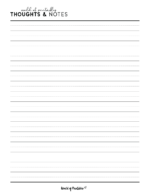 Notes Templates - World of Printables