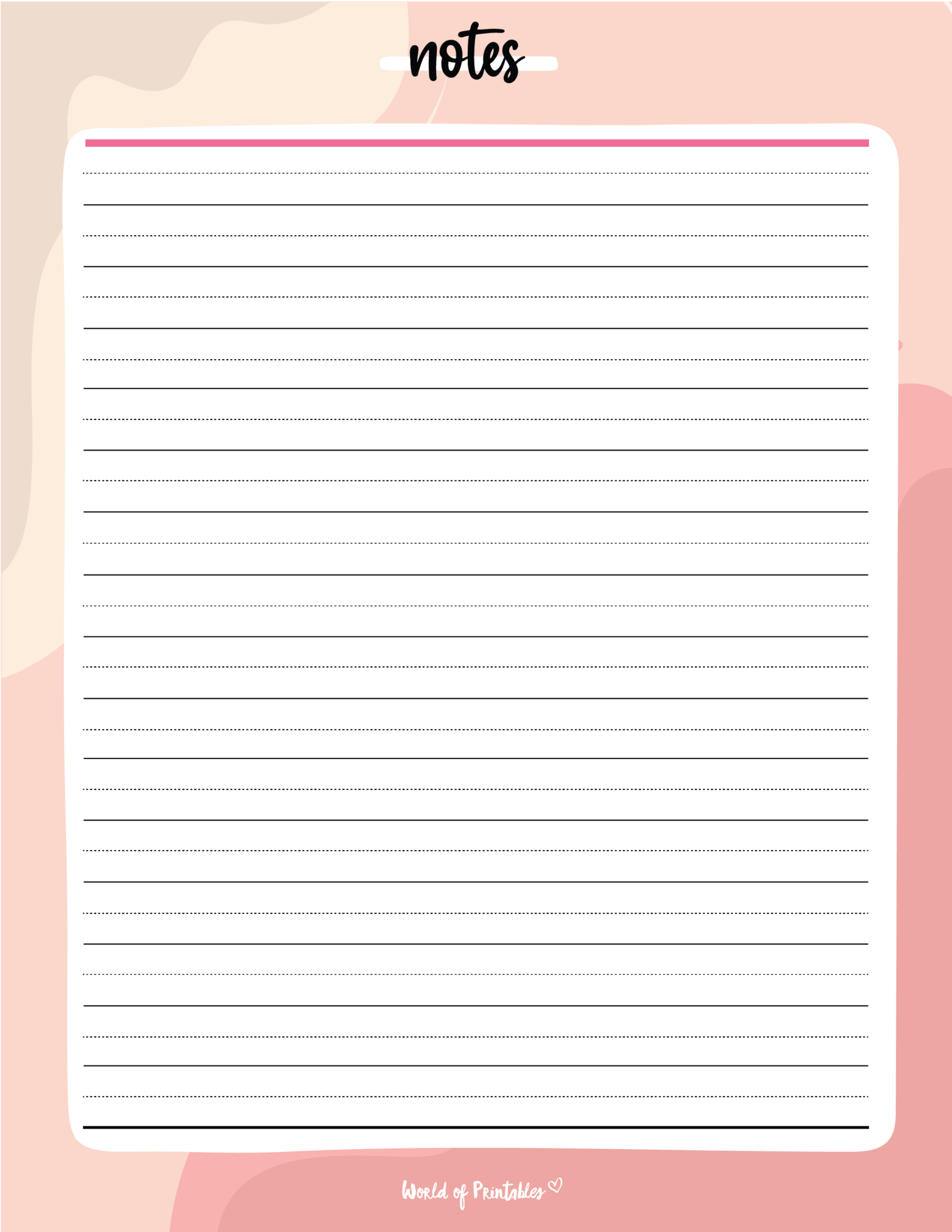 Notes Templates - World of Printables