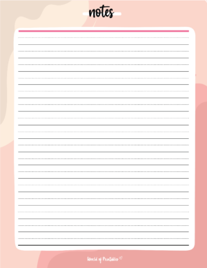 Notes Templates - World of Printables