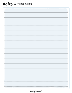 Notes Templates - World of Printables