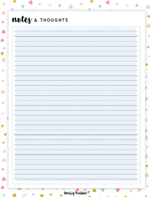 Notes Templates - World of Printables