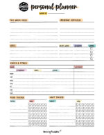Download Personal Planner Templates PDF - World of Printables
