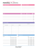 Download Personal Planner Templates PDF - World of Printables