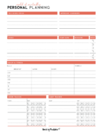 Download Personal Planner Templates PDF - World of Printables
