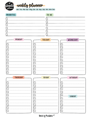Weekly Planner Templates - World of Printables