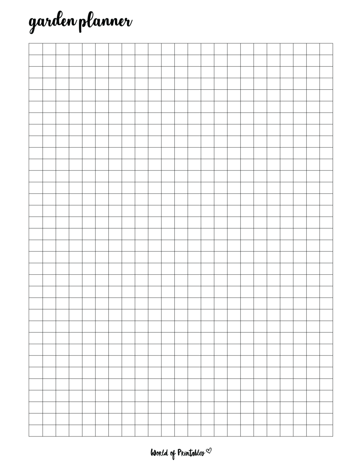 Garden Planner Templates - World of Printables